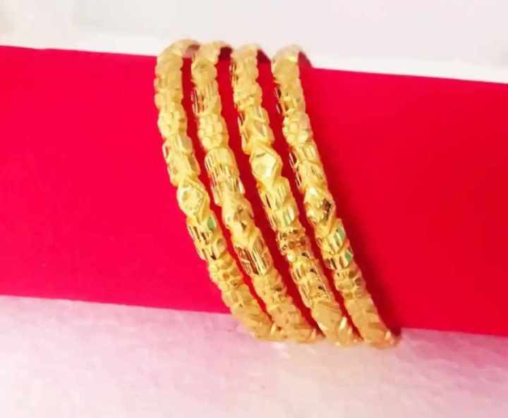 24k Gold Plated Bangals(Chura) 4 piece (all sizes are available ...