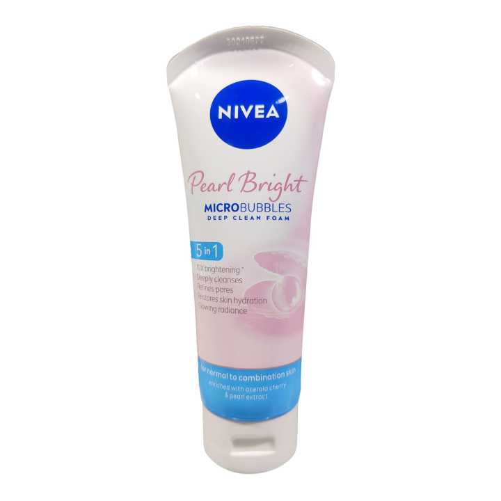 Nivea Pearl Bright Micro Bubbles Deep Clean Foam 100g | Daraz.com.np