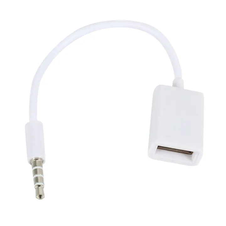 2pcs 3.5mm Male AUX Audio Plug Jack to USB 2.0 Female Converter Cable ...