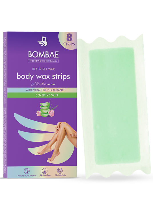 BSC Bombae Full Body Wax Strips With Aloe Vera For Women (8+2 Strips ...