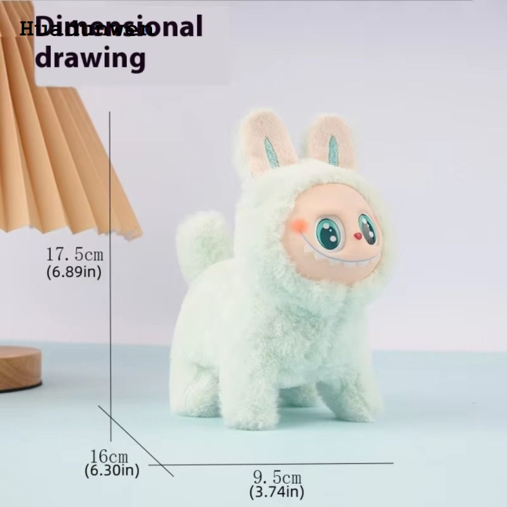 Huadunwen New Funny Silicone Face Electric Labubu Toy Glowing Light ...