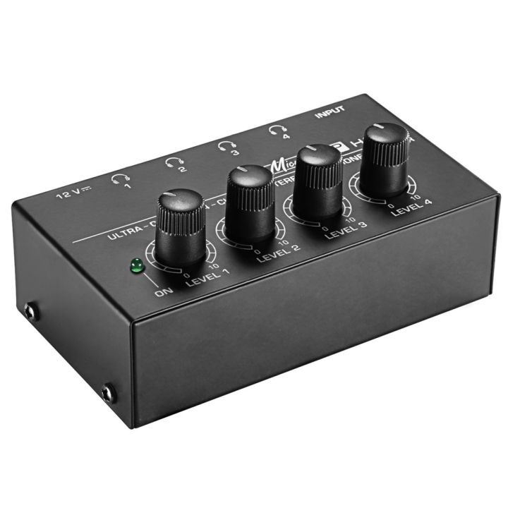 4 Channels Mini O Stereo Headphone Amplifier HA400 Ultra-Compact Audio ...
