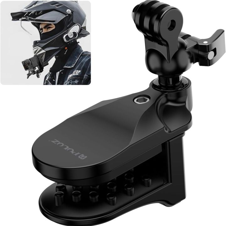 PULUZ Motorcycle Helmet Chin Clamp Mount Camera Mount for Gopro Hero 12 ...
