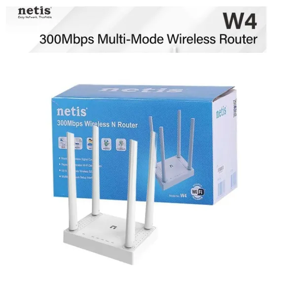 Netis W4 300Mbps Secondary Wireless N Router 4 Antenna Router With ...
