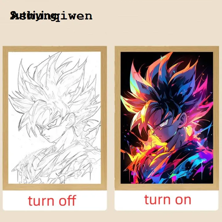Ashunqiwen Sutuiying Anime Figure Dragon Ball Light Painting Photo ...