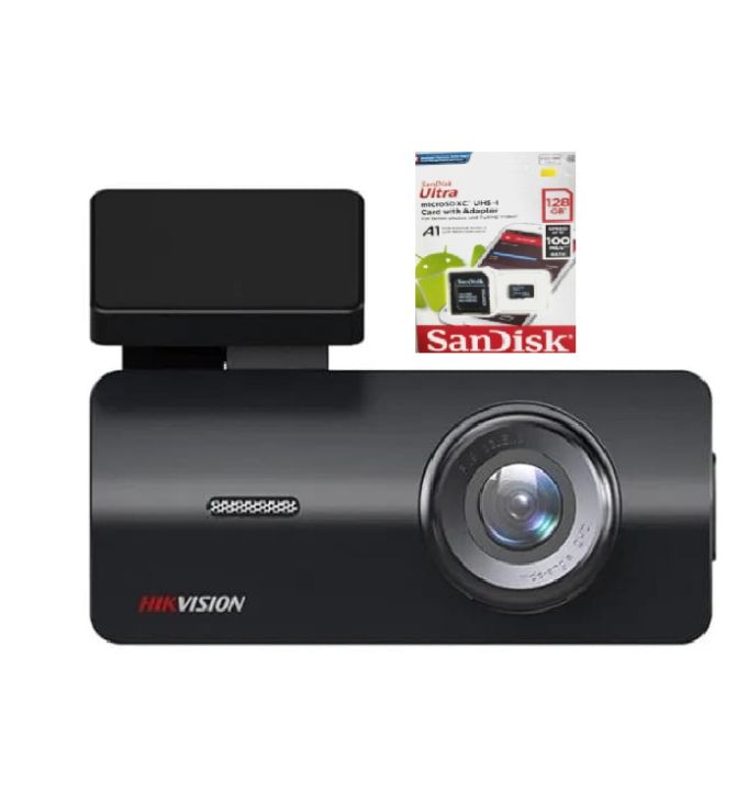 Hikvision AE-DC2018K2 WiFi 2MP Car Dash Camera With San Disk Ultra 128 ...