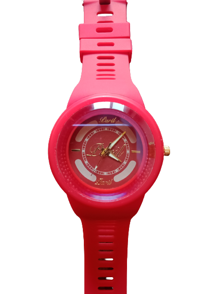 Round Stylish Silicone Strap Designer Analog Watch Red Color | Daraz.com.np