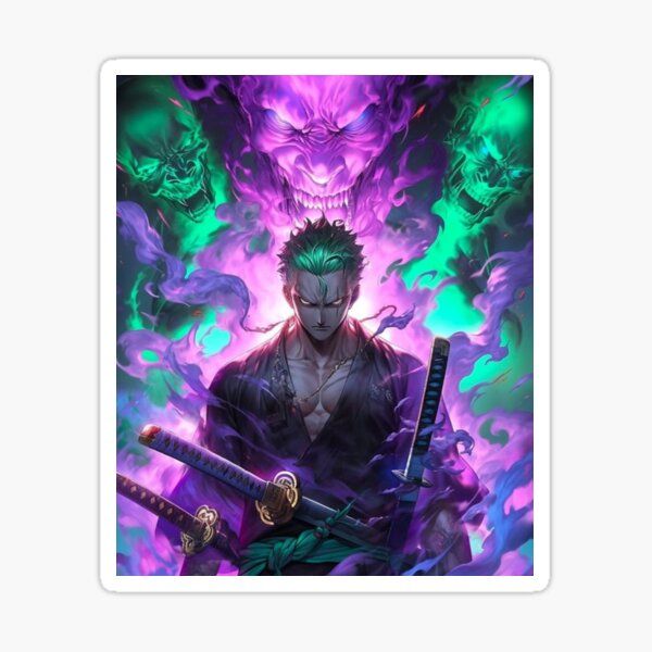 Anime Roronoa Zoro Sticker | Best for Laptop , Notebooks , luggage ...