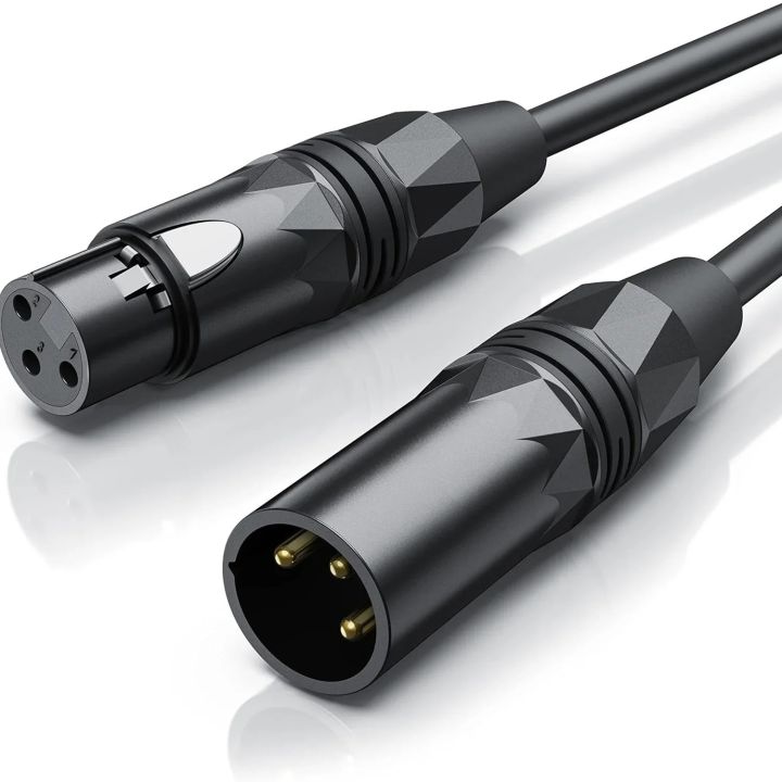 XLR Cable 3-pin Microphone Cord Male To Female Balanced XLR Speaker ...