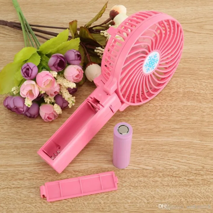 Portable USB Rechargeable Battery Fan Air Cooler handy Mini Fan | Daraz ...