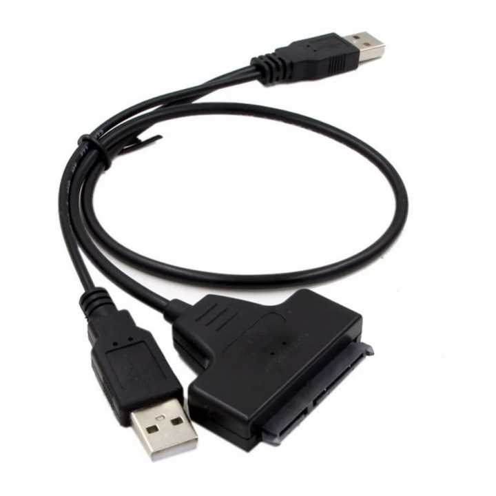 USB 2.0 to SATA HDD Cable Adapter with Power USB to SATA Converter ...