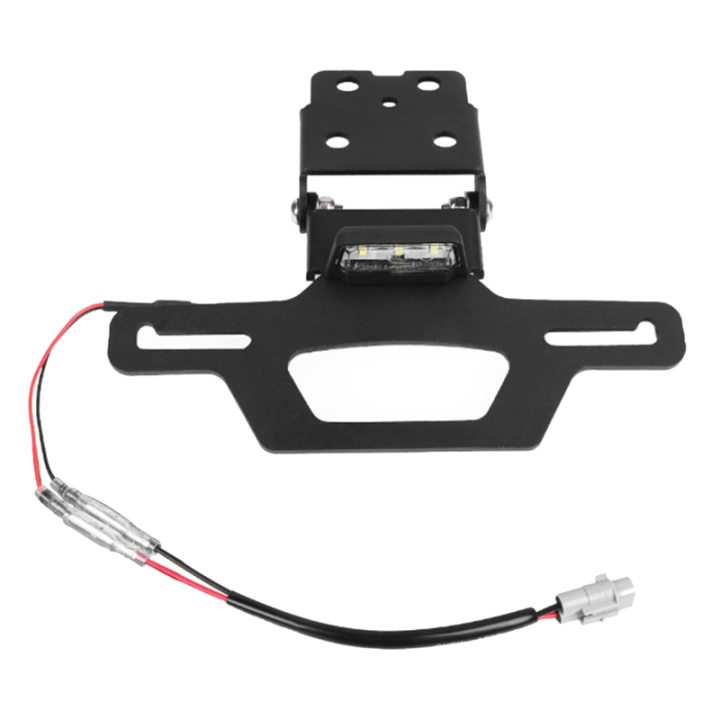Motorcycle Hidden License Plate Holder with LED Light Short Tail ...