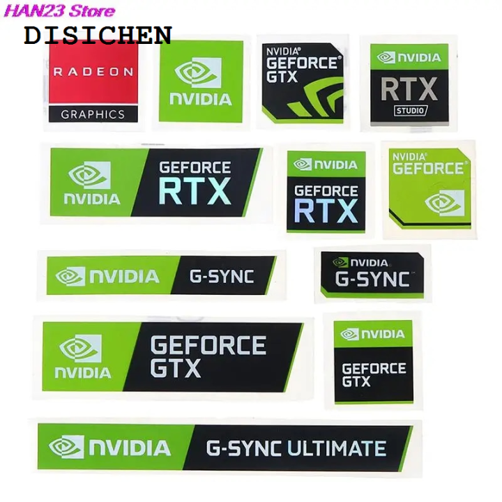 DISICHEN 100% Brand New 5PCS NVIDIA GTX GEFORCE Laptop Desktop Label ...
