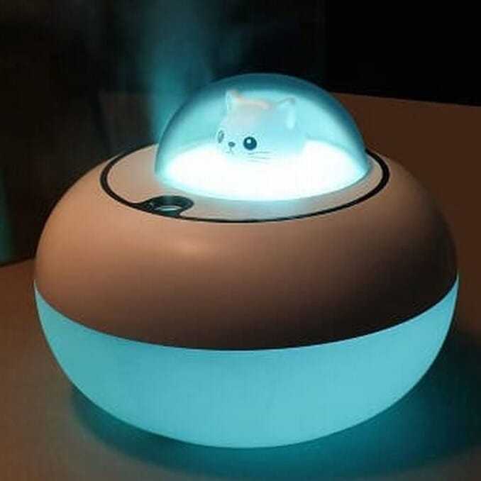 portable Cute Cat USB Spraying Air Humidifier Mini Ultrasonic Aroma ...