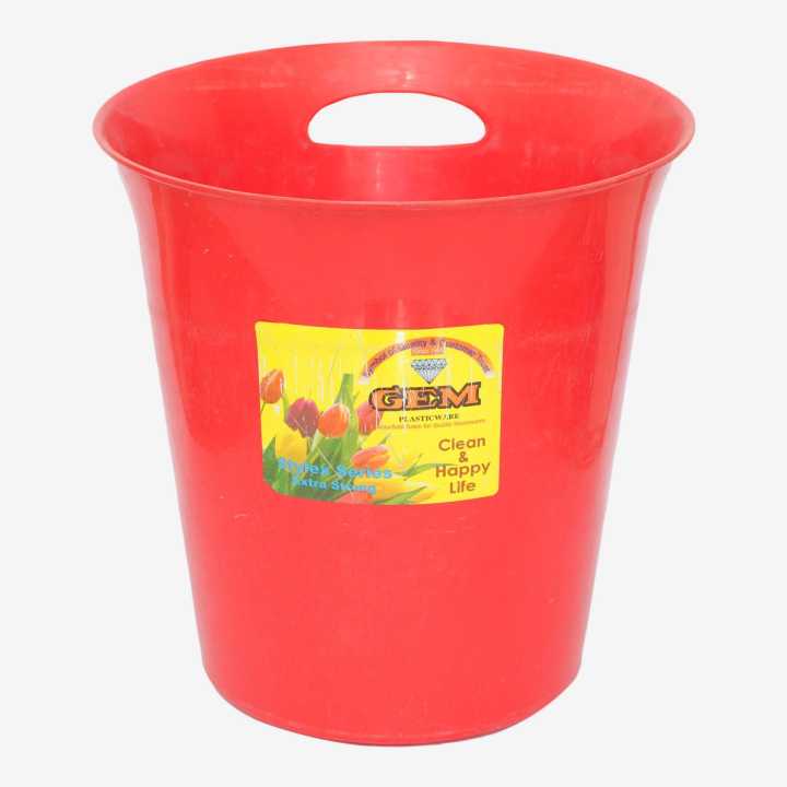 Red Color Gem Plastic Dustbin 407P | Daraz.com.np