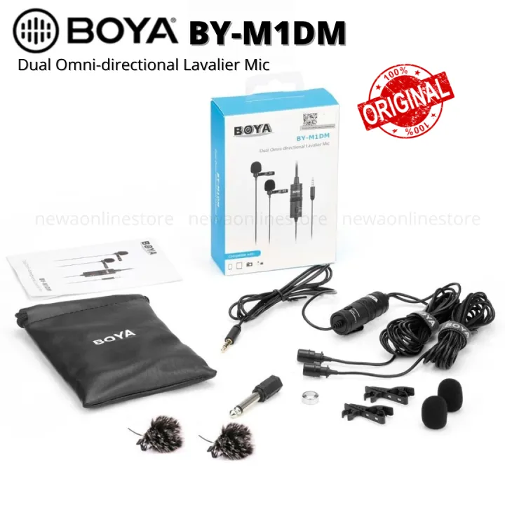 BoyaBY-M1DM Dual Omni-directional Lavalier Mic | Daraz.com.np