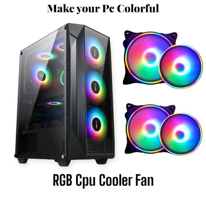 RGB Cooling Computer Fans Internal External Light Emitting 3 Pcs - PST ...