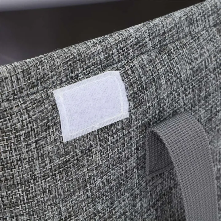 Foldable Laundry Basket Storage Basket with Lid Household Beige-Yellow ...