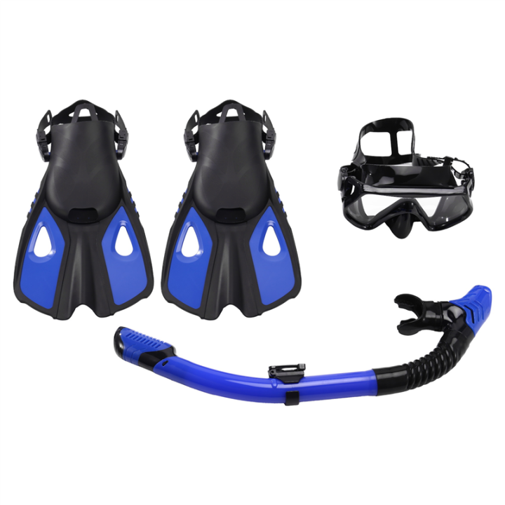 Adult Snorkeling Equipment,Panoramic Snorkeling Set,Black & Blue ...