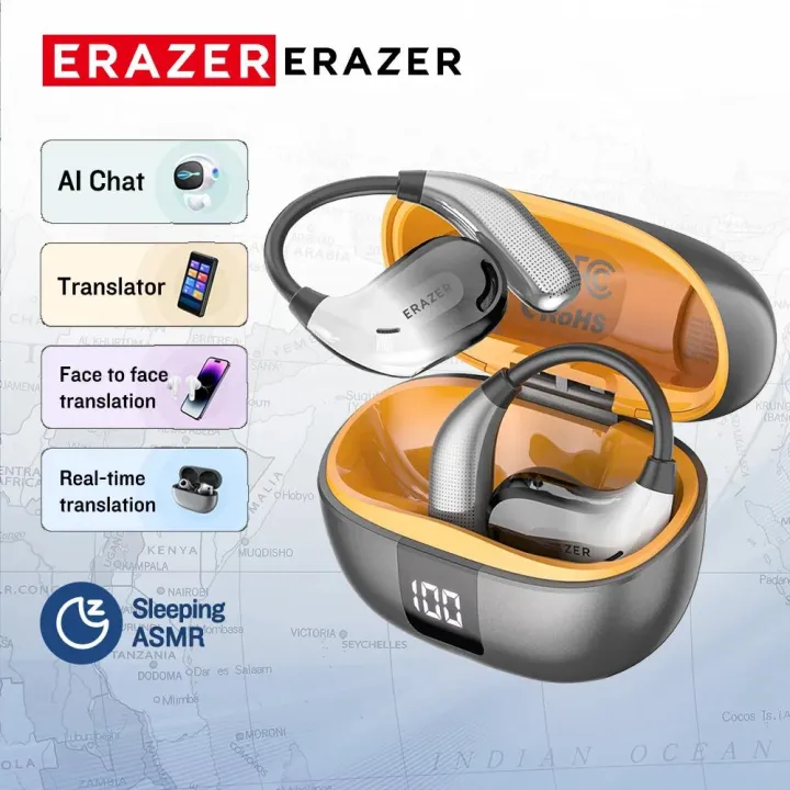 ERAZER XT66PRO Bluetooth Earphones ASMR Headsets DIY APP AI Translator ...