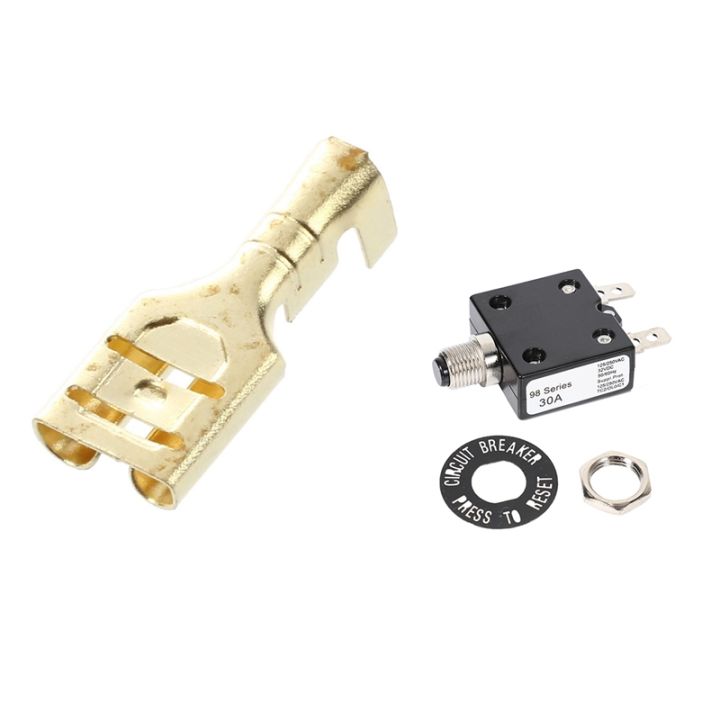 20 Pcs Brass Crimp Terminal 6.7mm Female Spade Connectors with 50VDC ...