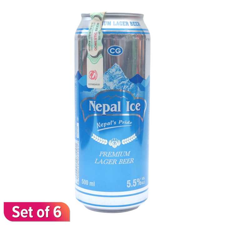 Nepal Ice Premium Lager Can Beer 500ml Set of 6 | Daraz.com.np