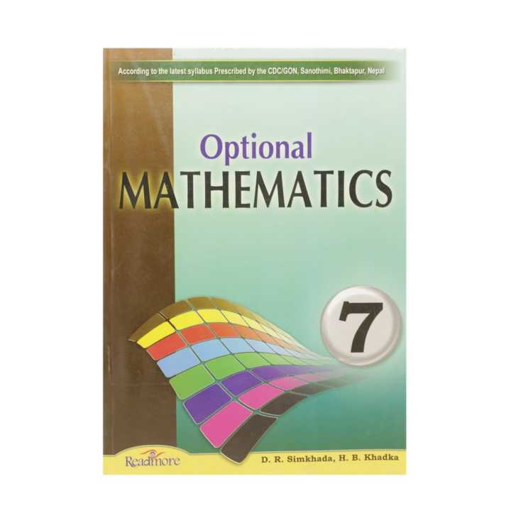 Optional Mathematics Revised Edition For Class 7 | Daraz.com.np