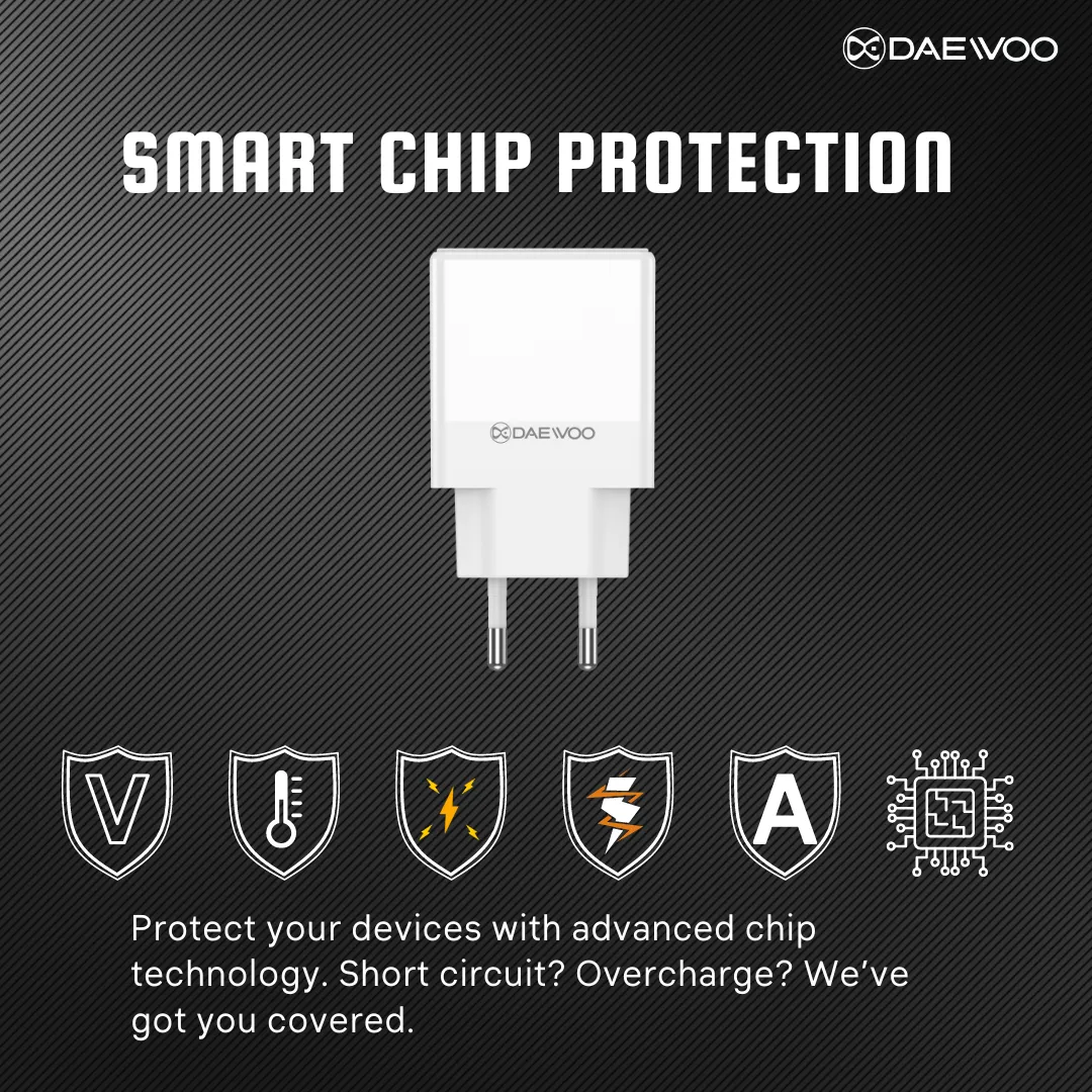 Daewoo Voltx20 Ultra-slim Fast Charger 20w Super Fast Charging | Jeevee