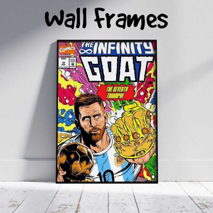 Picture Frames Lionel Messi The Infinity Goat Premium Art Print for ...