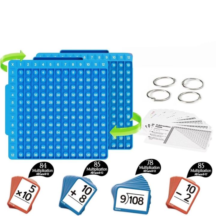 Travel Games Math Manipulatives Multiplication Flash Cards Game Blocks ...