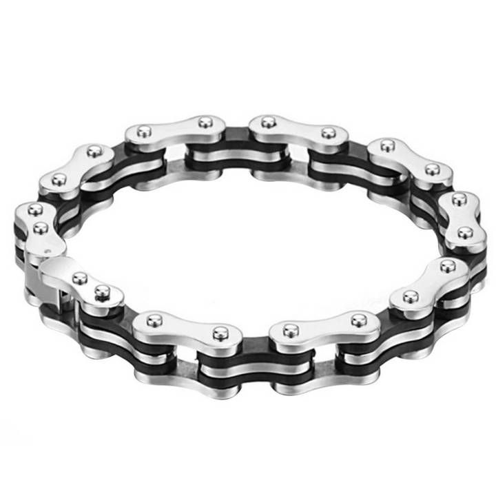【VisioN Super Shop】chain bracelet bicycle MEN'S stainless steel Silver ...