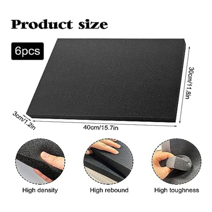 NCANRUI 12 PCS Polyurethane Foam Sheets Foam Pads for Case Packaging ...