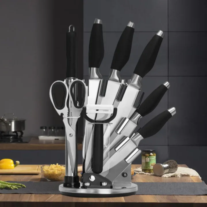 NepLiving Cutters Storage Rack Anti Skid Cutter Stand Rotatable Wear ...