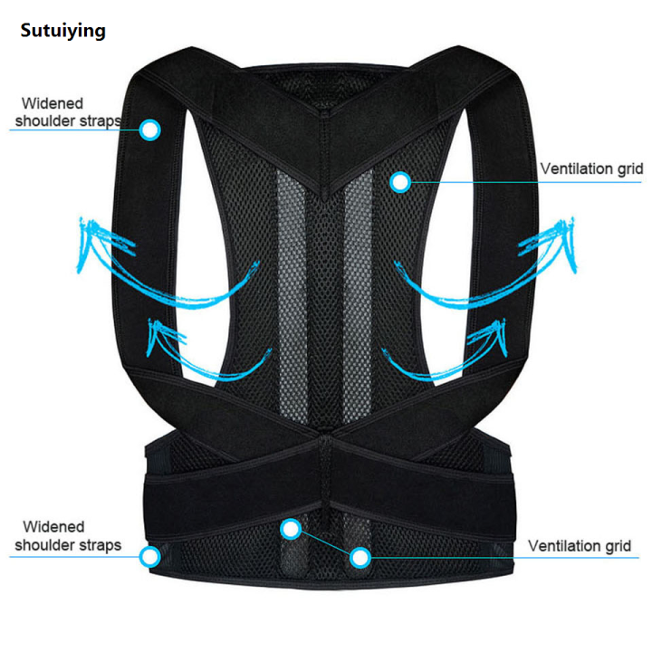 Sutuiying Posture Corrector Back Brace Clavicle Support Adjustable Back ...