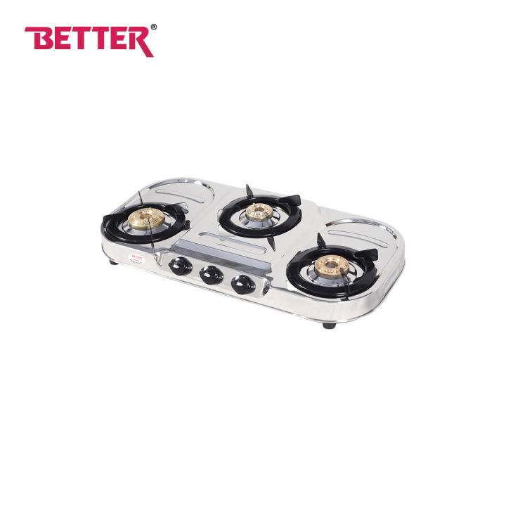 Better Plus 3 LPG Gas Stove Three Brass Burner | Daraz.com.np