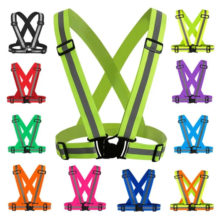 Reflective Vest Unisex High Visibility Adjustable Safety Vests Elastic ...
