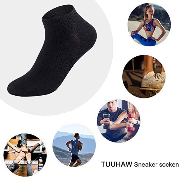 Comfortable running sports breathable half socks 5 pairs of men's and ...