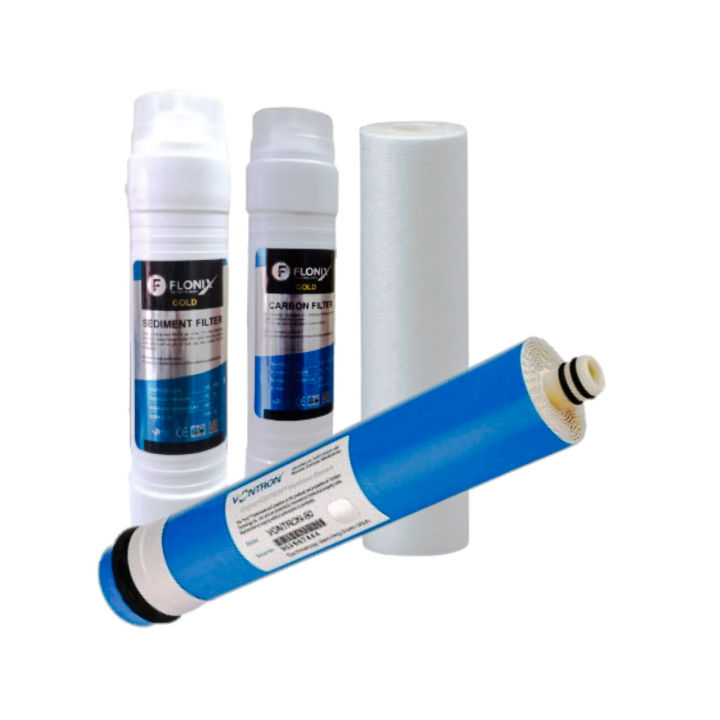RO Inline Filter Cartridge Set Carbon, Sediment, RO mbrane And Spun ...