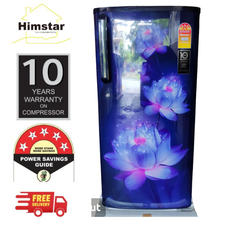 Himstar 190 ltr Refrigerator HR-21D92BF inbuilt stabilizer with 5 star ...