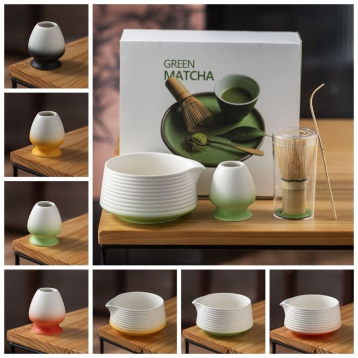 New Reusable Matcha Bowl Ceramic Bamboo Gradient Color Matcha Making ...