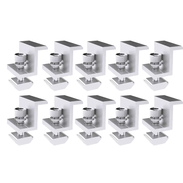10Pcs Solar Photovoltaic Bracket Aluminum Alloy Clamp for Solar Module ...
