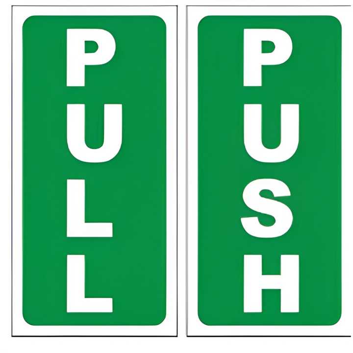 1 Set Push and Pull Stickers For Door Of Office And Home - Stickers ...