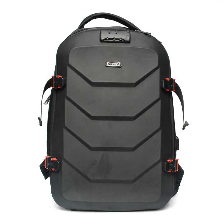 Black Color Hard-shell Laptop Backpack For Men | Daraz.com.np
