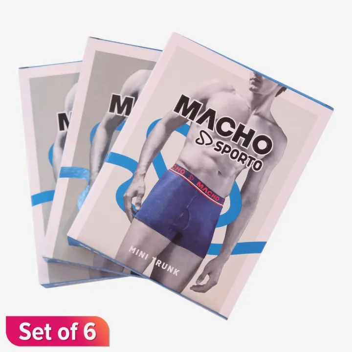 Pack Of 6 Macho Sporto Men's Mini Trunk/Underwear | Daraz.com.np