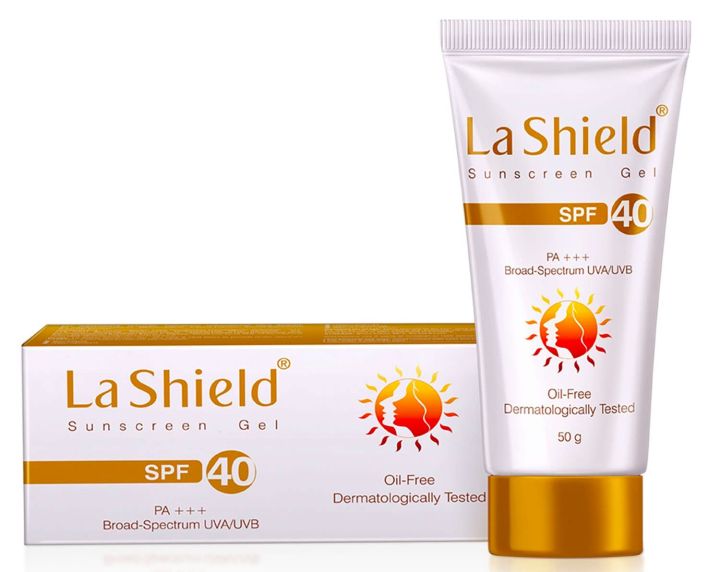 LA Shield Sunscreen SPF 40 Gel , Oil Free , Dermatologist Tested Cream ...