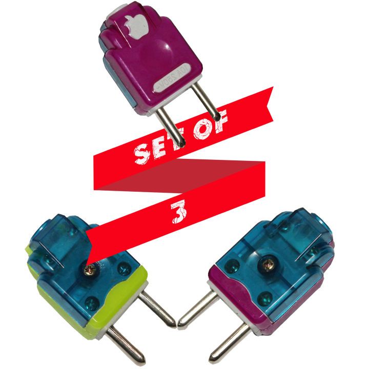 2 Pin Top 10A/220V Heavy Duty AC Power Plug/Socket Set Of 3 By ...