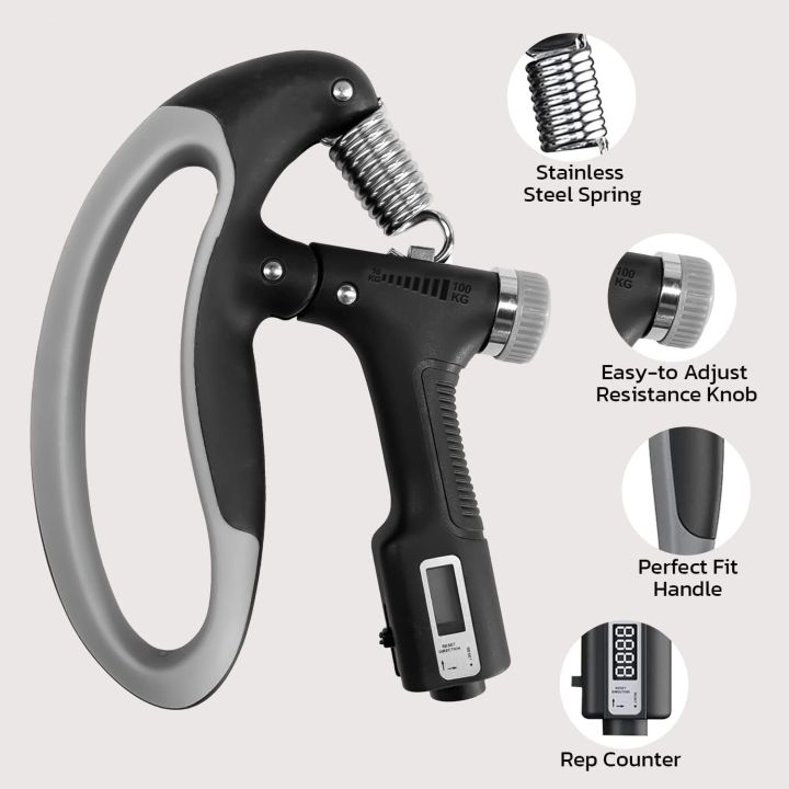 Adjustable Grip Strength Trainer Hand Grip Strengthener 5-100Kg | Daraz ...