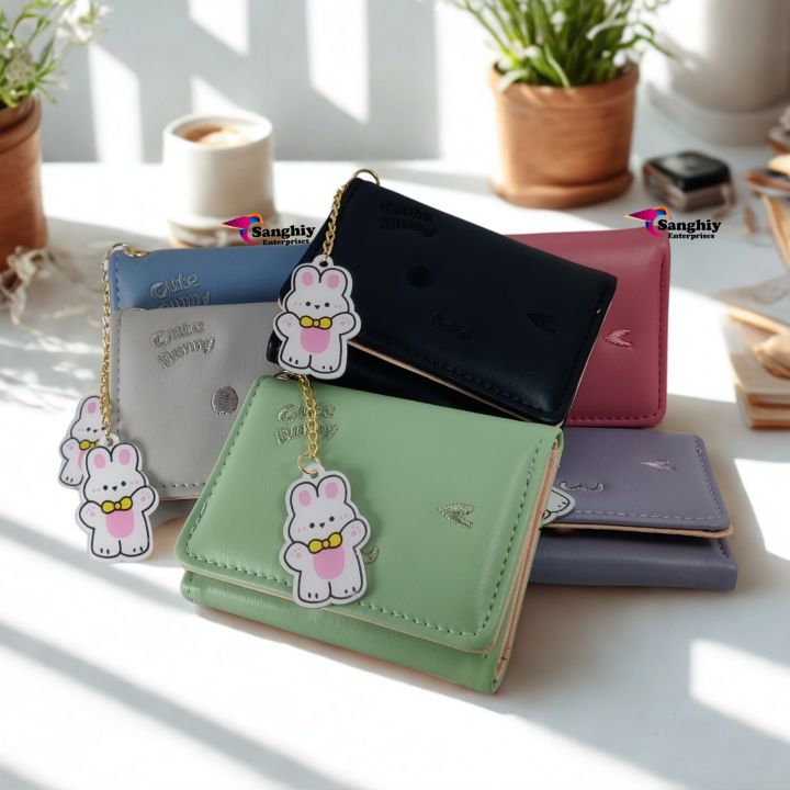 3 Fold Slim Slime Simple Card Holder Wallet for Women/Easy Fit/Women ...