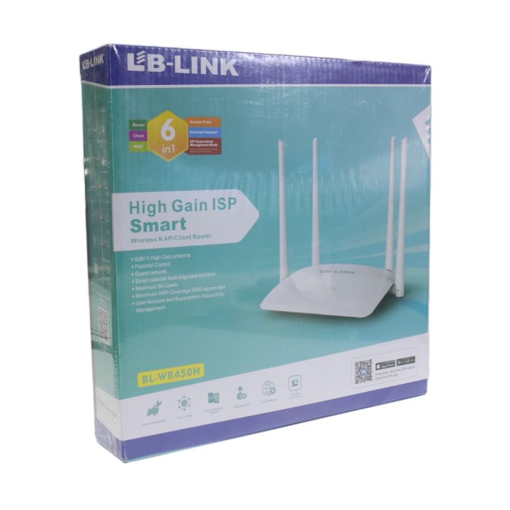 LB-link BL-WR450H High Gain Smart Wireless N AP/Client Router 300MBPS ...