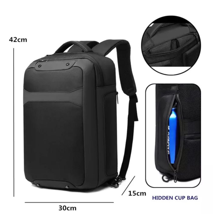 Waterproof OZUKO 15.6-inch Casual Laptop Backpack With USB Charging ...